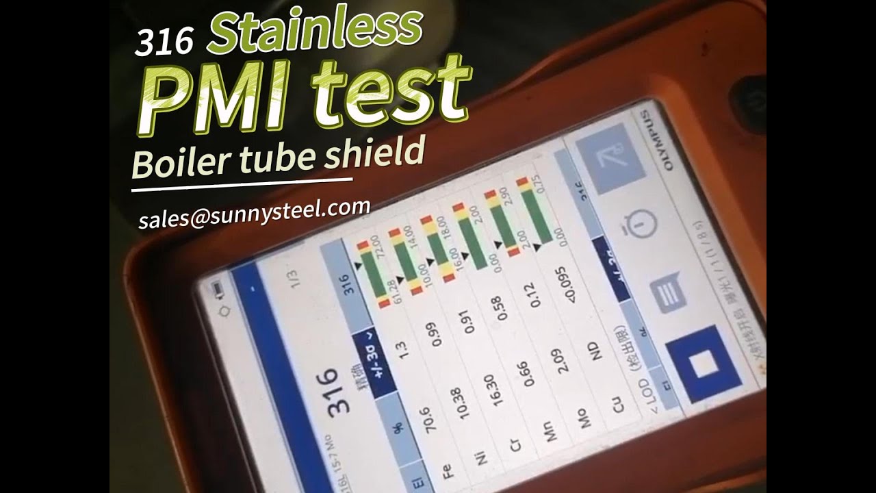 PMI test for 316 stainless - YouTube