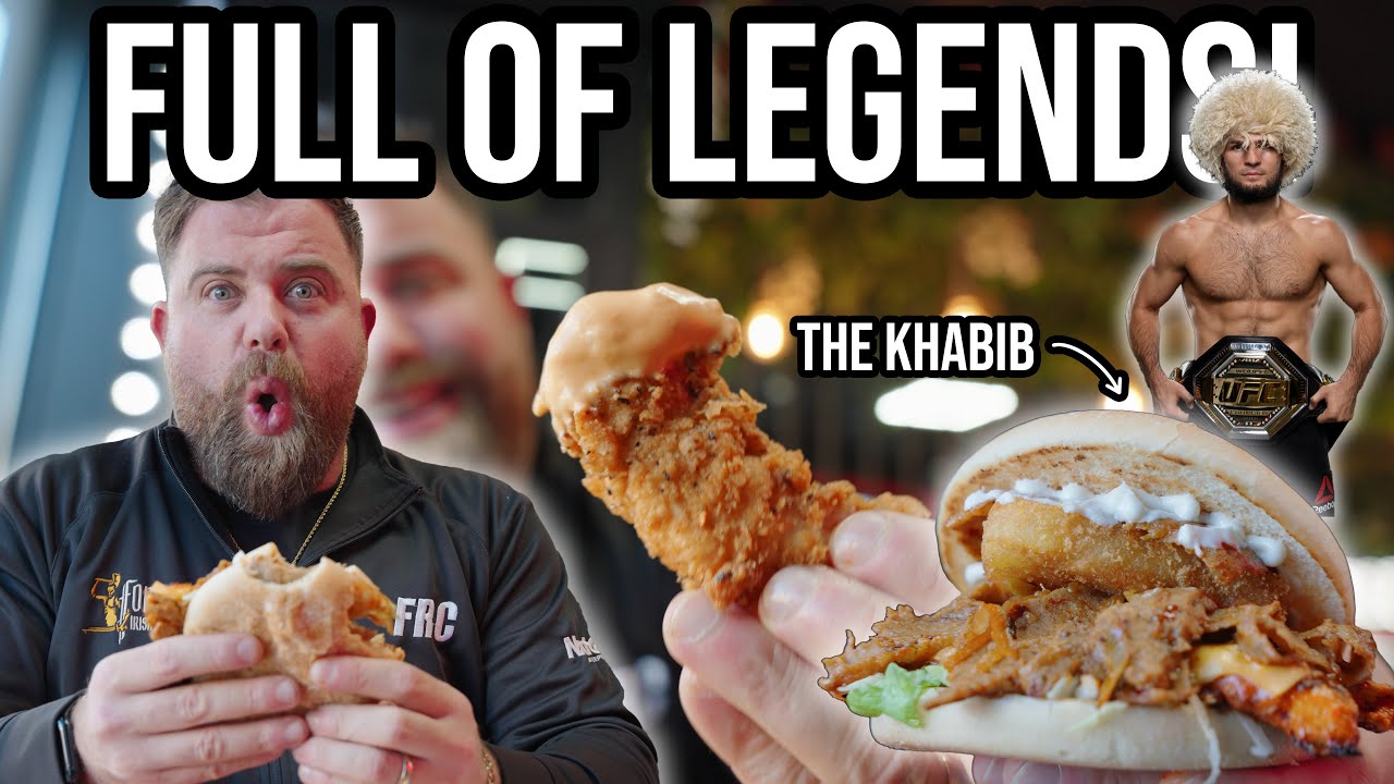 Trying The KHABIB BURGER At Legends! - YouTube