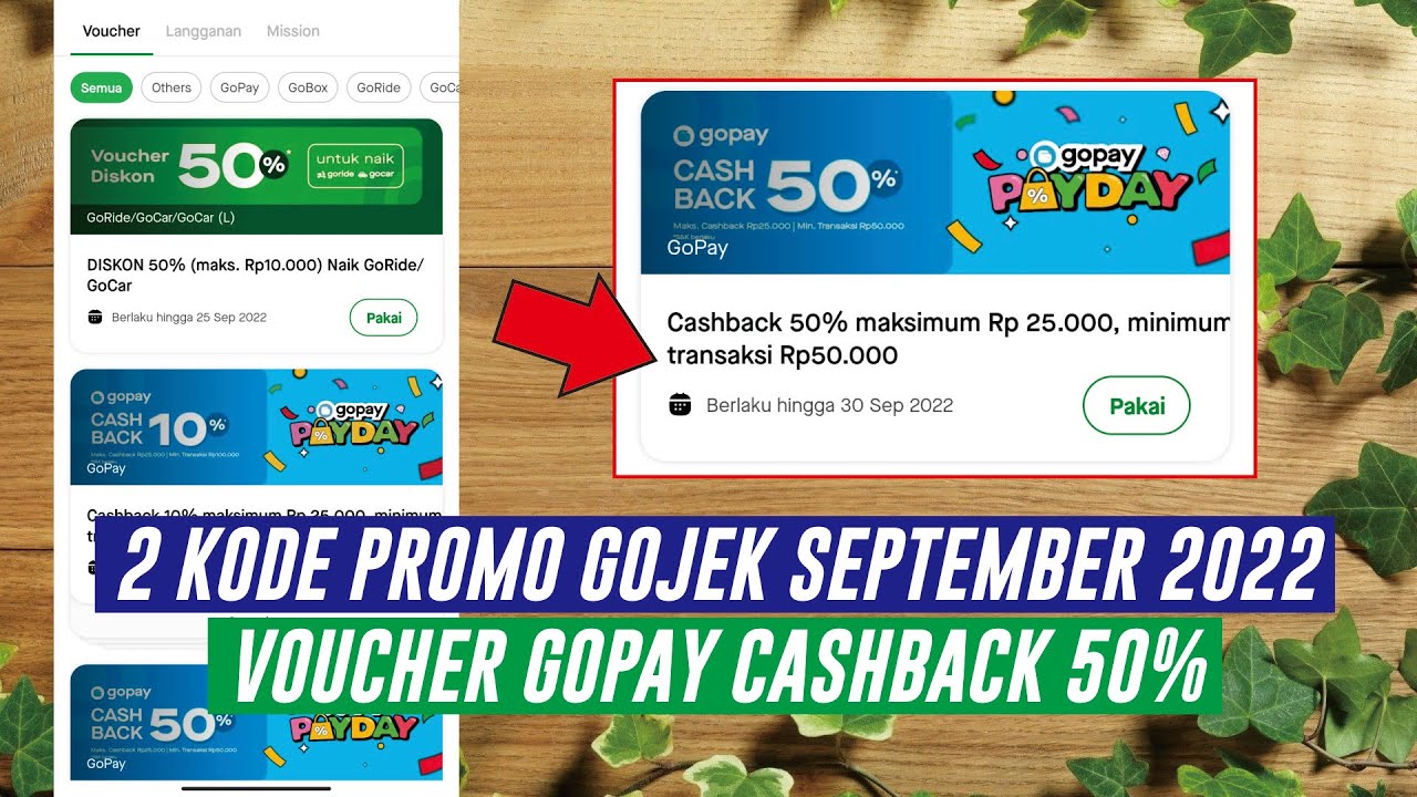 2 KODE PROMO GOPAY-GOJEK MASIH BISA KLAIM DI BULAN SEPTEMBER 2022 ...