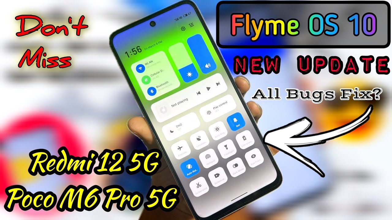 🔥FlymeOS 10.2 New Update On Redmi 12 5G/Poco M6 Pro 5G|All Bugs Fix|Best Port Rom ⚡️Beautiful OS ...