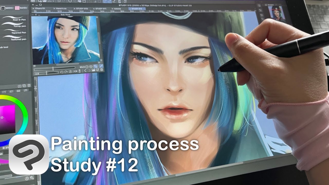CSP study #12 - 🎨Painting process | Semi realism illustration | 🌼 ...