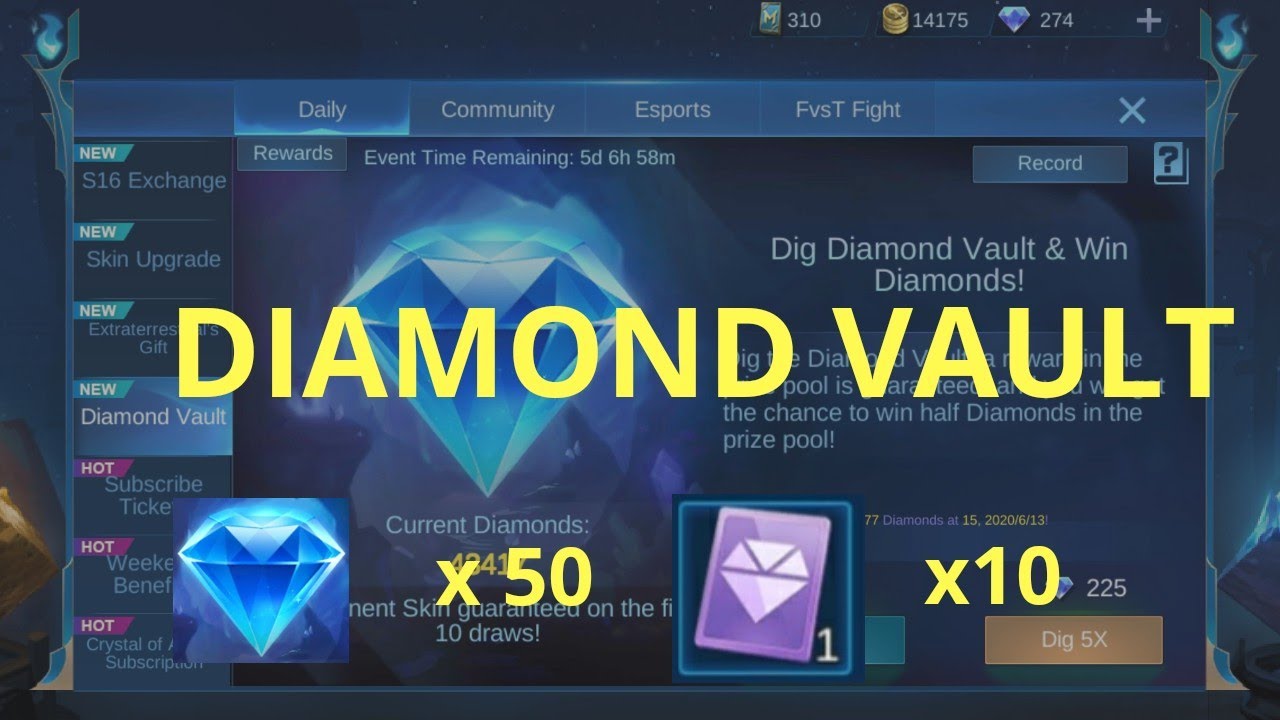 50 Diamond Recharge Diamond Vault / Diamond Vault Ticket Bug - YouTube