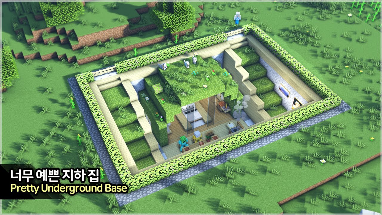 ⛏️ Minecraft Tutorial :: 🌼 How to build a Beautiful Underground Base ...
