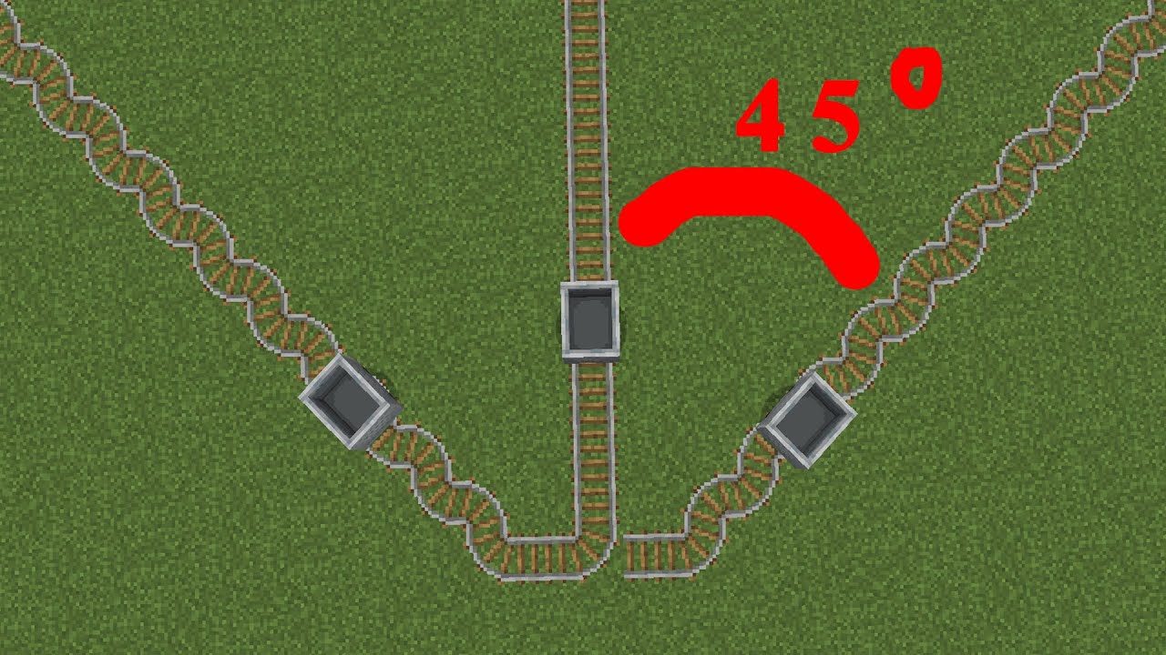 how to make diagonal rails without mods - YouTube