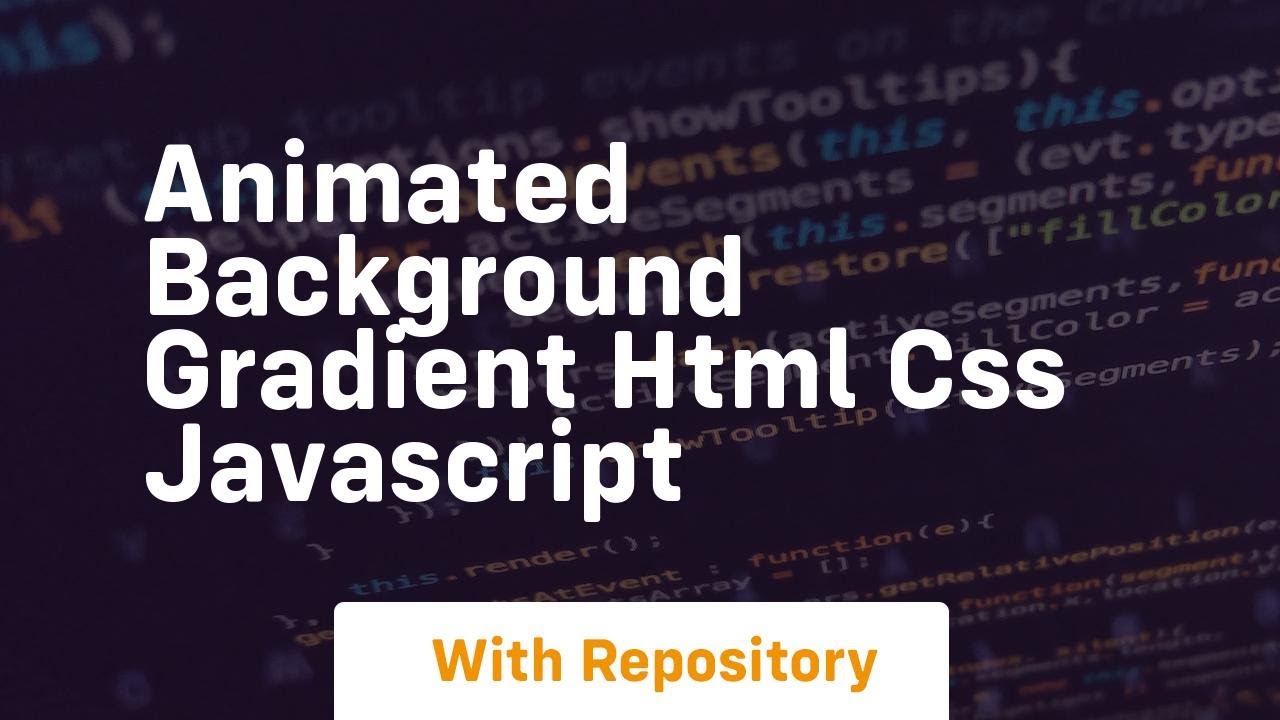 Animated background gradient html css javascript - YouTube