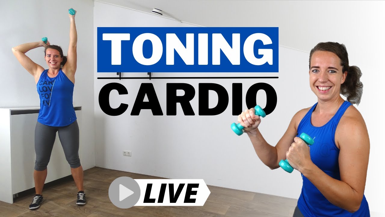 30 Minute Full Body Cardio Toning Workout – With Dumbbells - YouTube