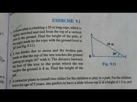 class 10th chapter 9 exercise 9.1 question number 1 - YouTube