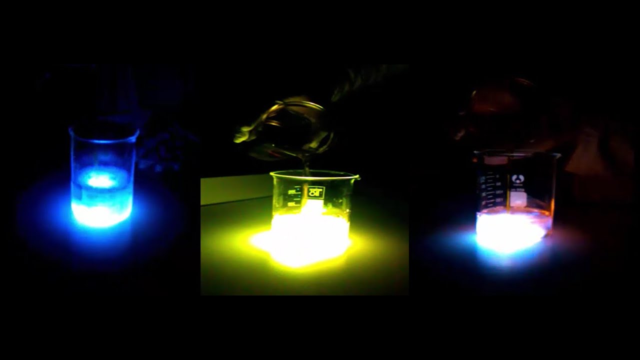 Expérience de TPE, la chimiluminescence - YouTube