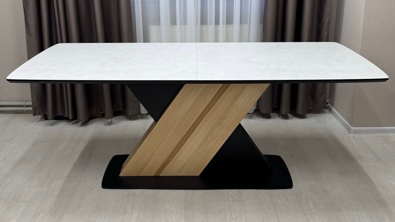 Прямокутний розкладний стіл (Egger F229 ST75 Мармур Кремона) SW2127 ...