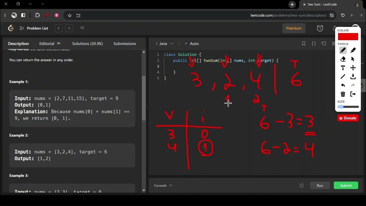 Arrays & Hashing - leetcode 1. Two Sum פתרון עם הסבר - YouTube