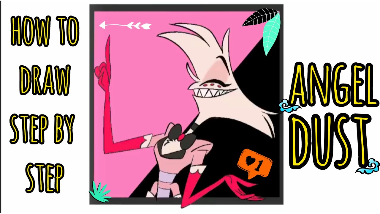 How to draw Hazbin Hotel character Angel Dust - Timelaps Step by step ⌚ ...