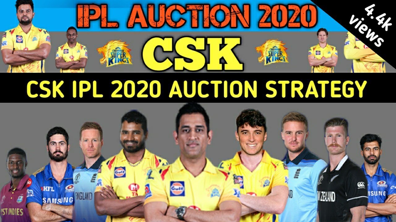 IPL Auction 2020 - Chennai super kings Auction strategy | - YouTube
