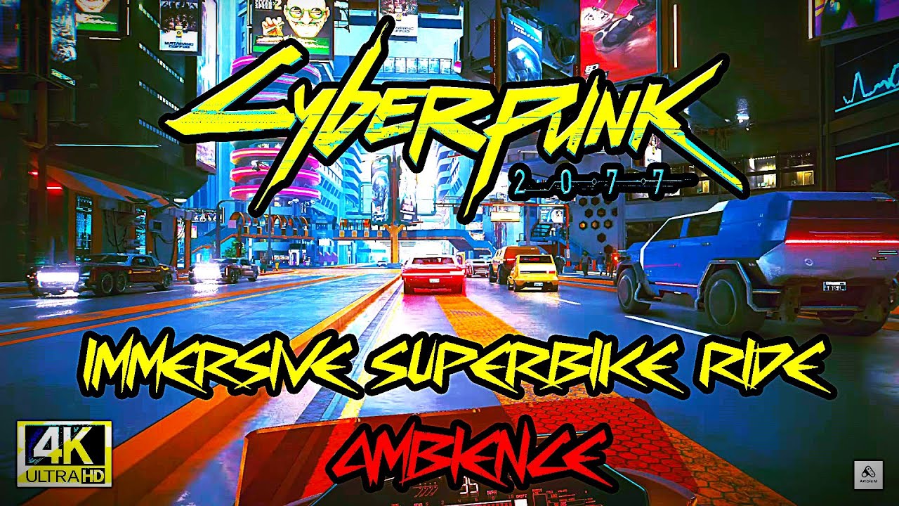 "Epic Cyberpunk 2077 SuperBike Ride Ambience | Immersive Neon City ...