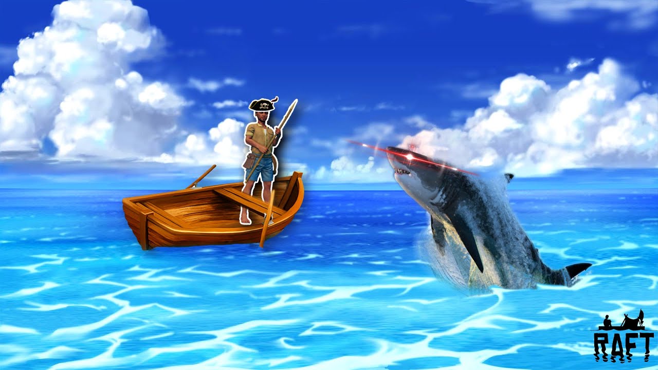 man vs shark... | Raft - YouTube