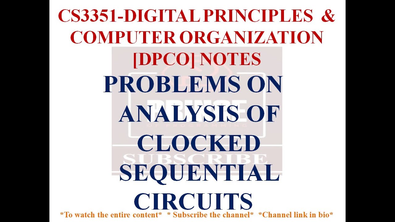 PROBLEMS ON CLOCKED SEQUENTIAL CIRCUITS | CS3351 DIGITAL PRINCIPLES AND ...