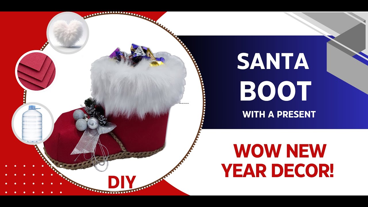 Easy DIY Christmas Boot Craft for a gift! You've never seen anything ...