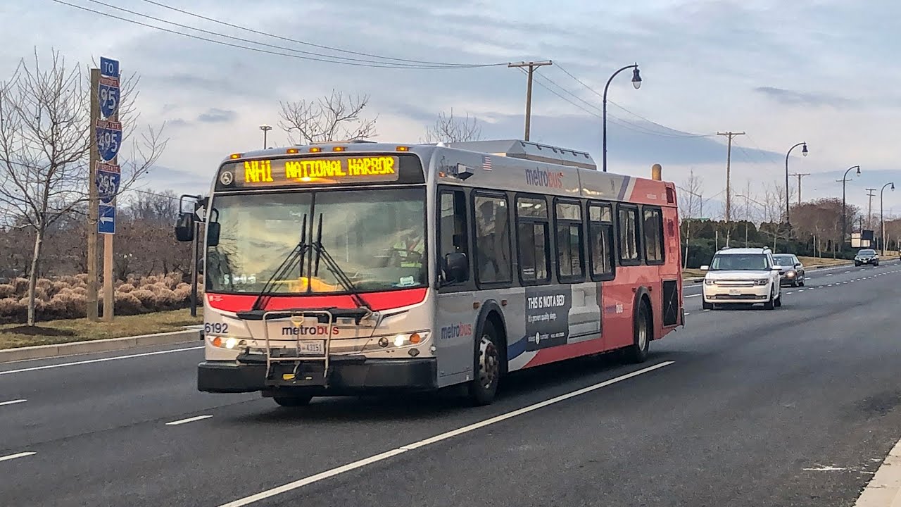WMATA New Flyer D40LFR 6192 on Route NH1 - YouTube