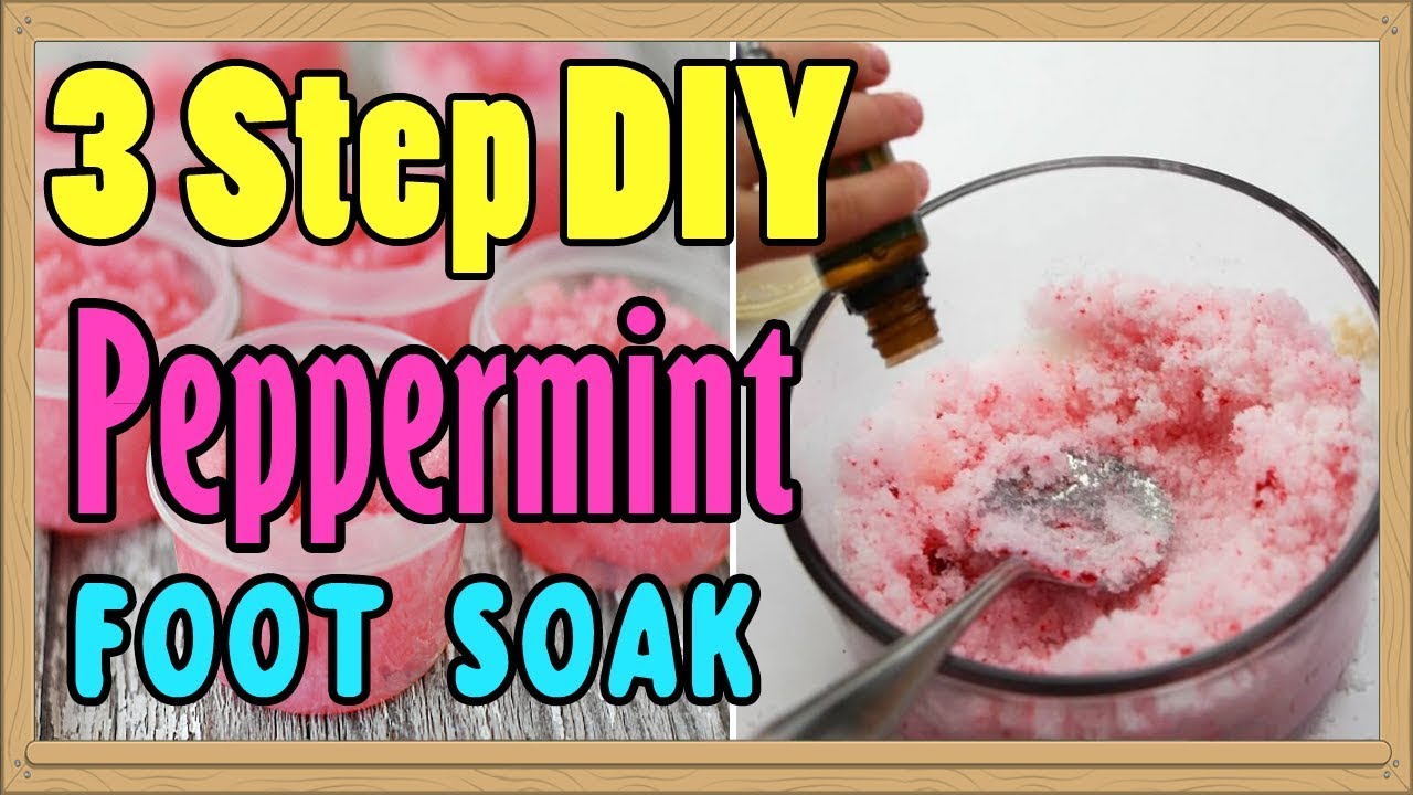 3 Step DIY Peppermint Foot Soak - YouTube