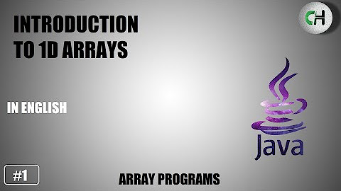 Array (1D & 2D) Programs In Java - YouTube