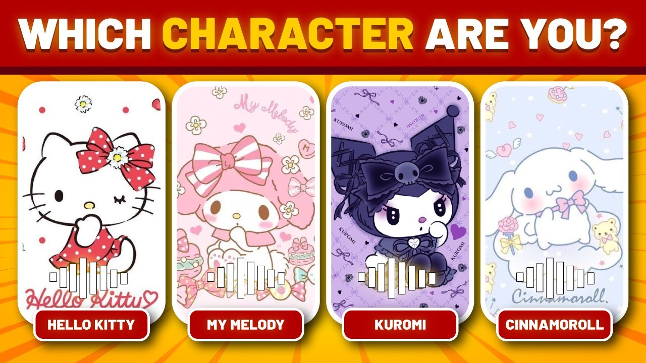 Which sanrio character are you? hello kitty, my melody, kuromi ...