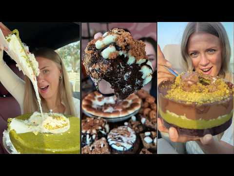 ASMR SWEET TREATS MUKBANG COMPILATION | DUBAI CHOCOLATE , CAKE, OREOS COOKIES, CROISSANT, NUTELLA