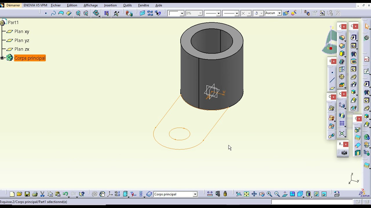 Design simple forms part with CATIA V5 - YouTube