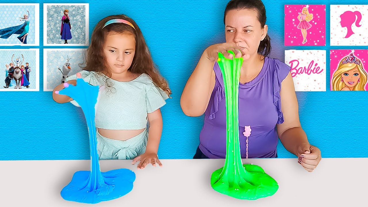 Será Que Dá Certo Sofia e Mércia Fazem um Slime Enorme com Slimes Antigos! - YouTube