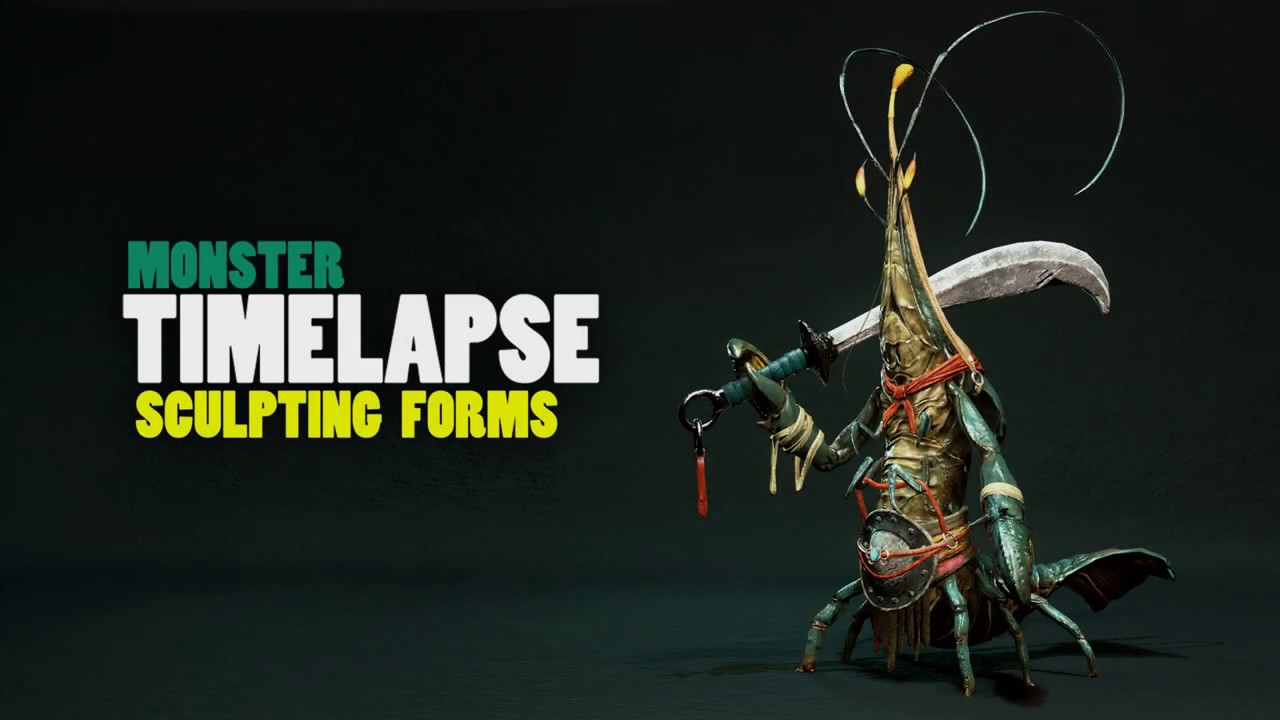 ZBRUSH- MONSTER TIME LAPSE 1- General Sculpting - YouTube