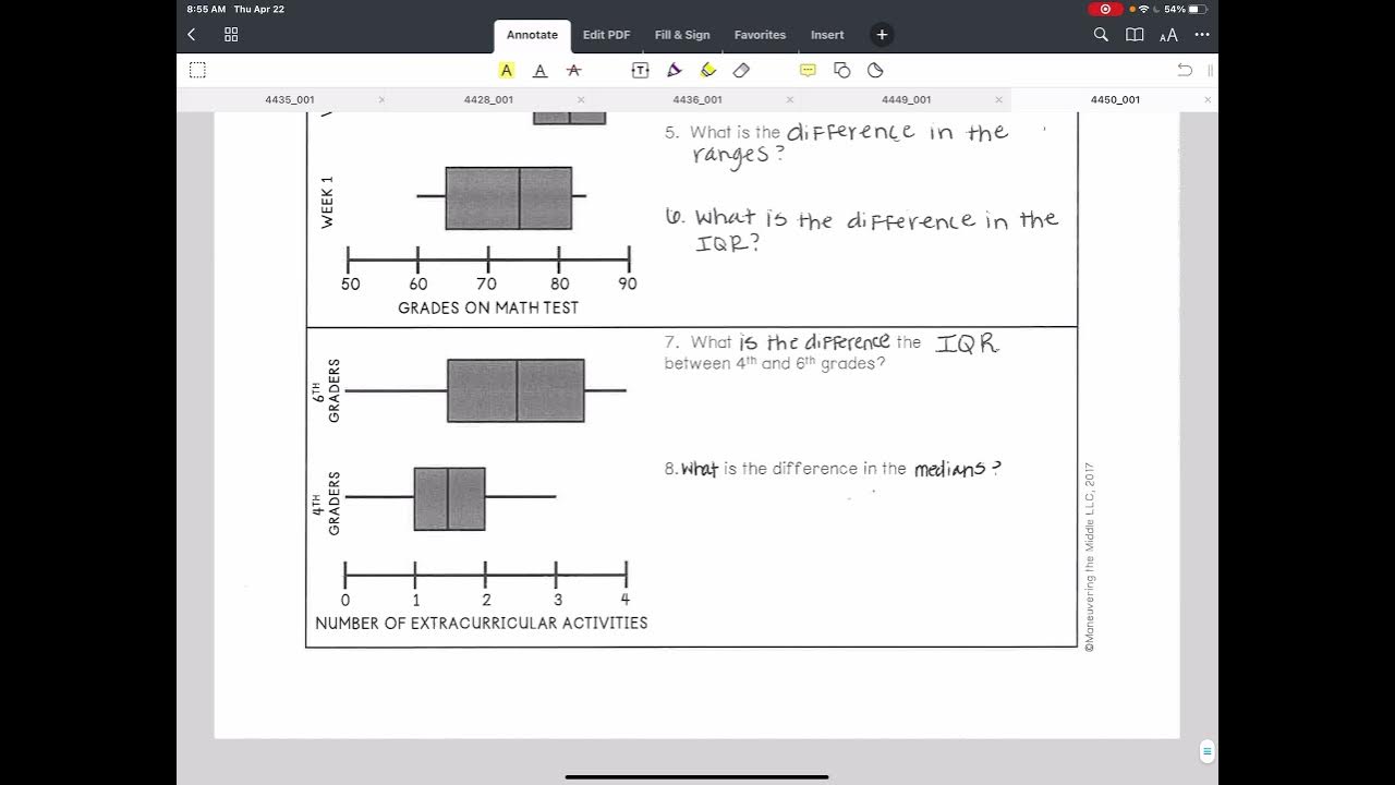 Comparing Box Plots PRACTICE - YouTube