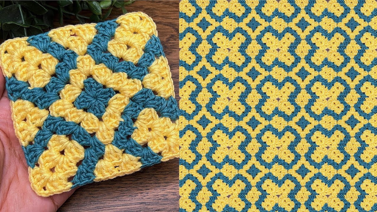How to Crochet a Geometric Granny Square 🤩Step by Step Tutorial - YouTube