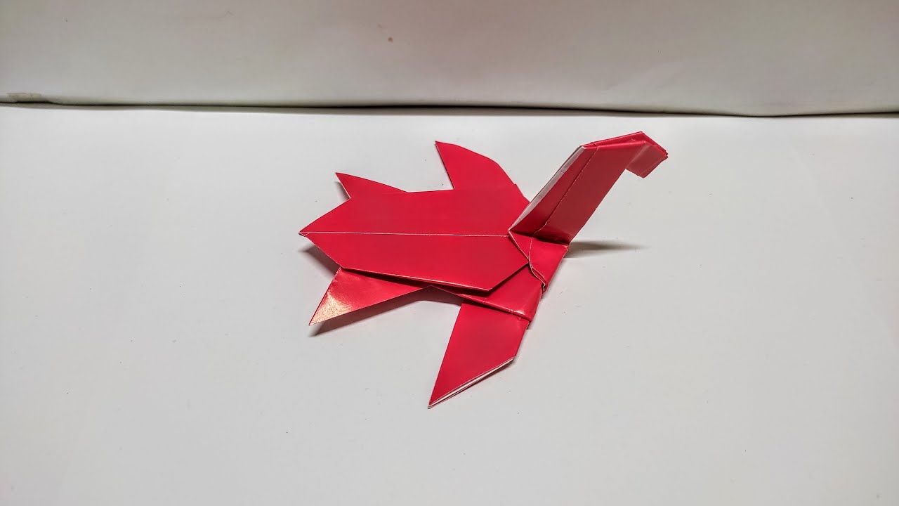 How To Make Origami Dinosaur Plesiosaurus (Origami Dinosaur) - YouTube