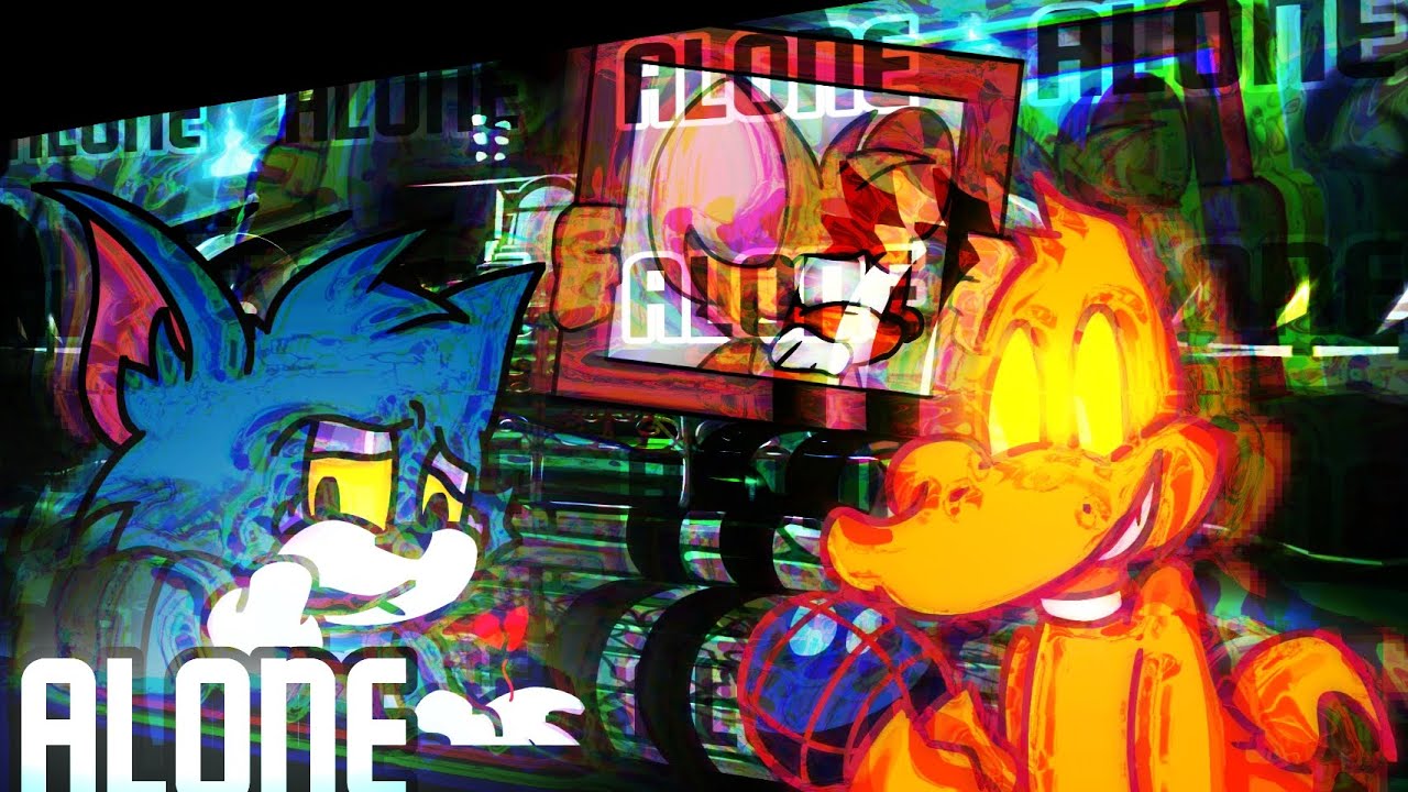FNF Alone v2 But Blue Tom And Daffy Duck Sing It(Mario Madness v2 ...