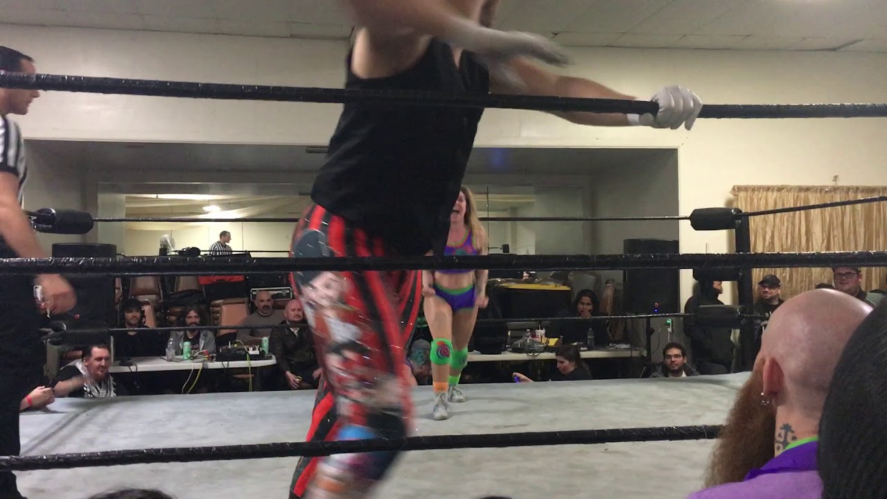 Bar Wrestling: Delilah Doom with a top rope dive and flying ...