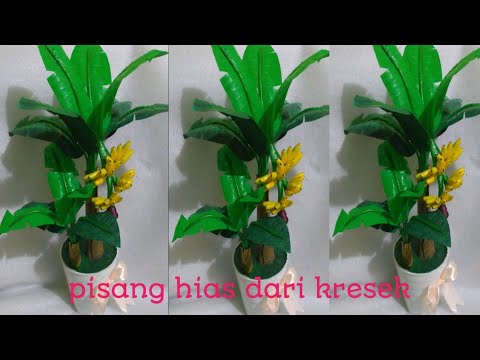 Membuat Miniatur Pisang Hias dari Plastik Kresek - YouTube