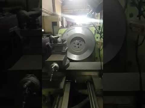 flywheel reface in the lathe machine - YouTube