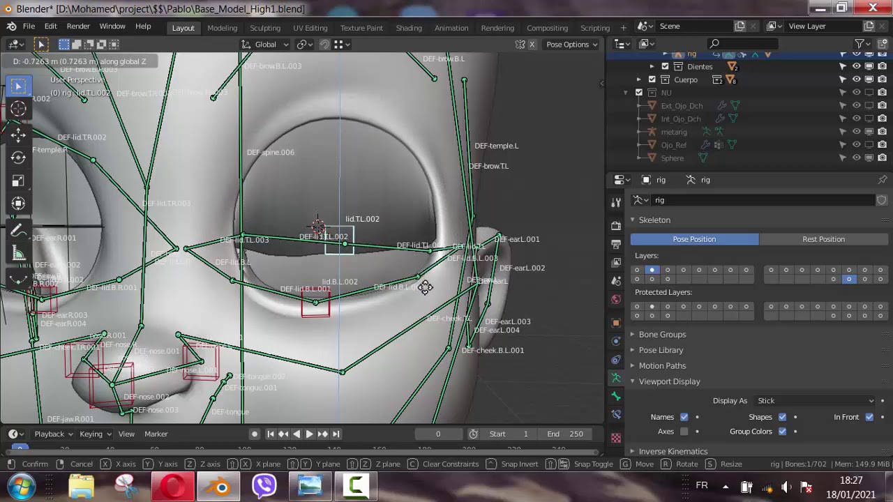 big cartoon eye rig test using rigify - YouTube