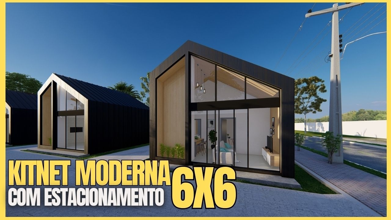 KITNET 6m x 6m | Kitnet moderna ideal pra alugar - YouTube