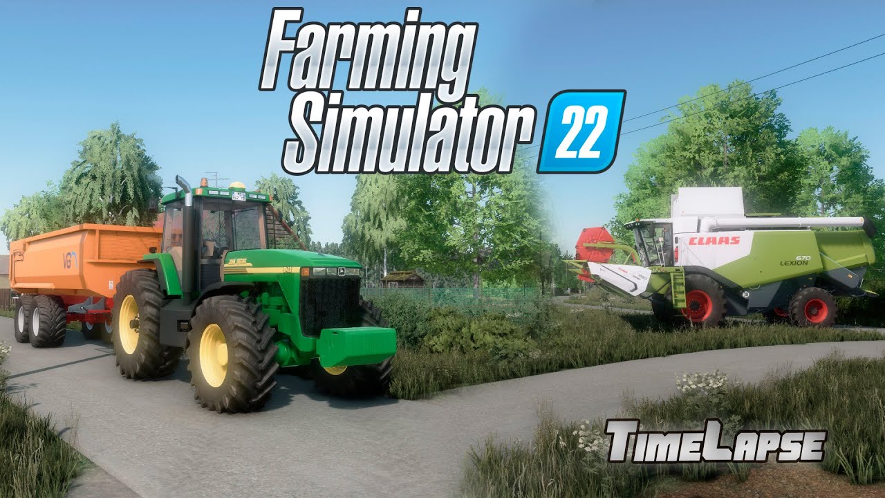 FS22 / Timelapse / Map Deer Lands #01/ Harvesting & Map View /Claas ...