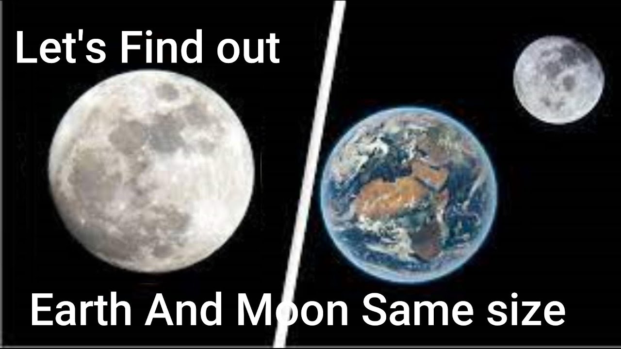 Moon and Earth at same size - YouTube