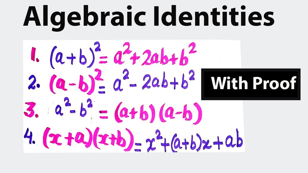 Algebraic Expressions and Identities || Mathematics || NCERT - YouTube