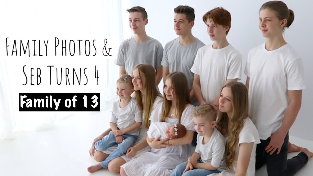 FIRST Family PHOTOS & Sebastians 4th BIRTHDAY | Large Family of 13 Vlog ...