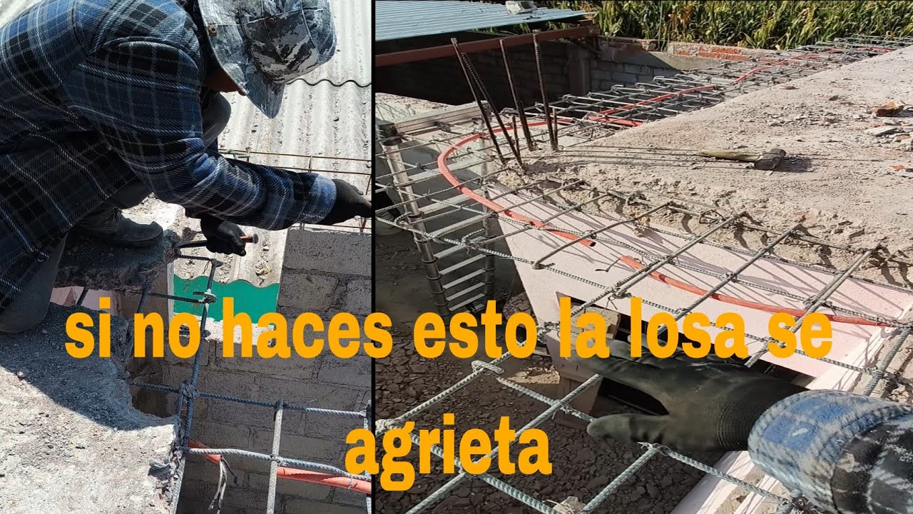 cómo preparar la union de losa vieja con nueva - YouTube