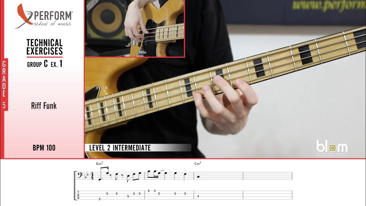 Bass technical exercises - Level 2 - Grade 5 - Group C - Basso (RSL Awards, Rockschool) - YouTube
