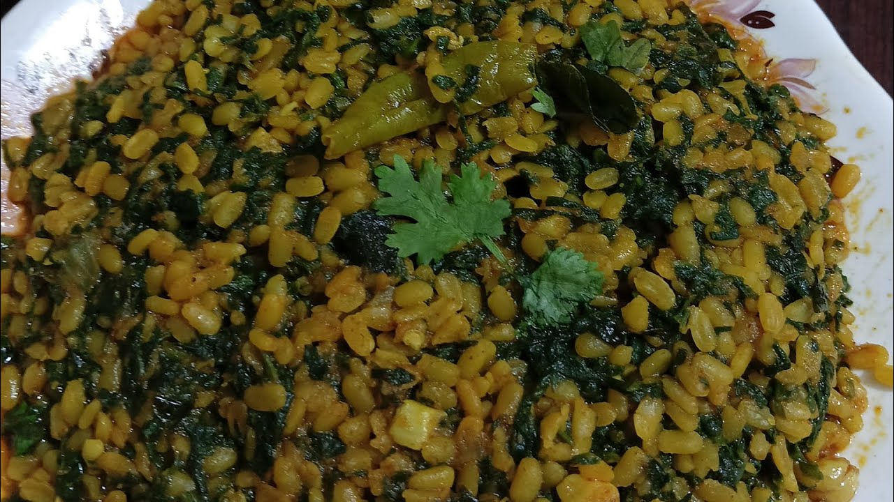 Moong dal Palak Fry Recipe l Spinach Recipe l Pesarapappu Palakura Fry ...