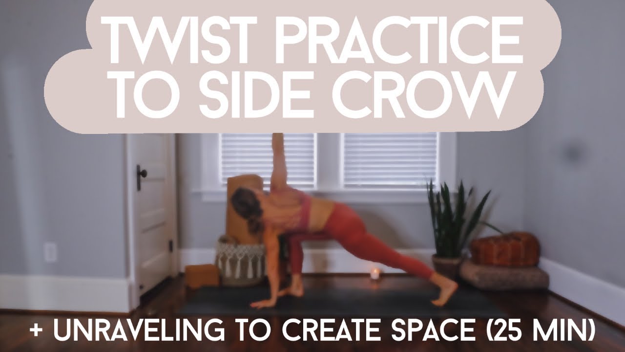 Y243: DAY 17 Twist practice to side crow + unraveling to create space ...
