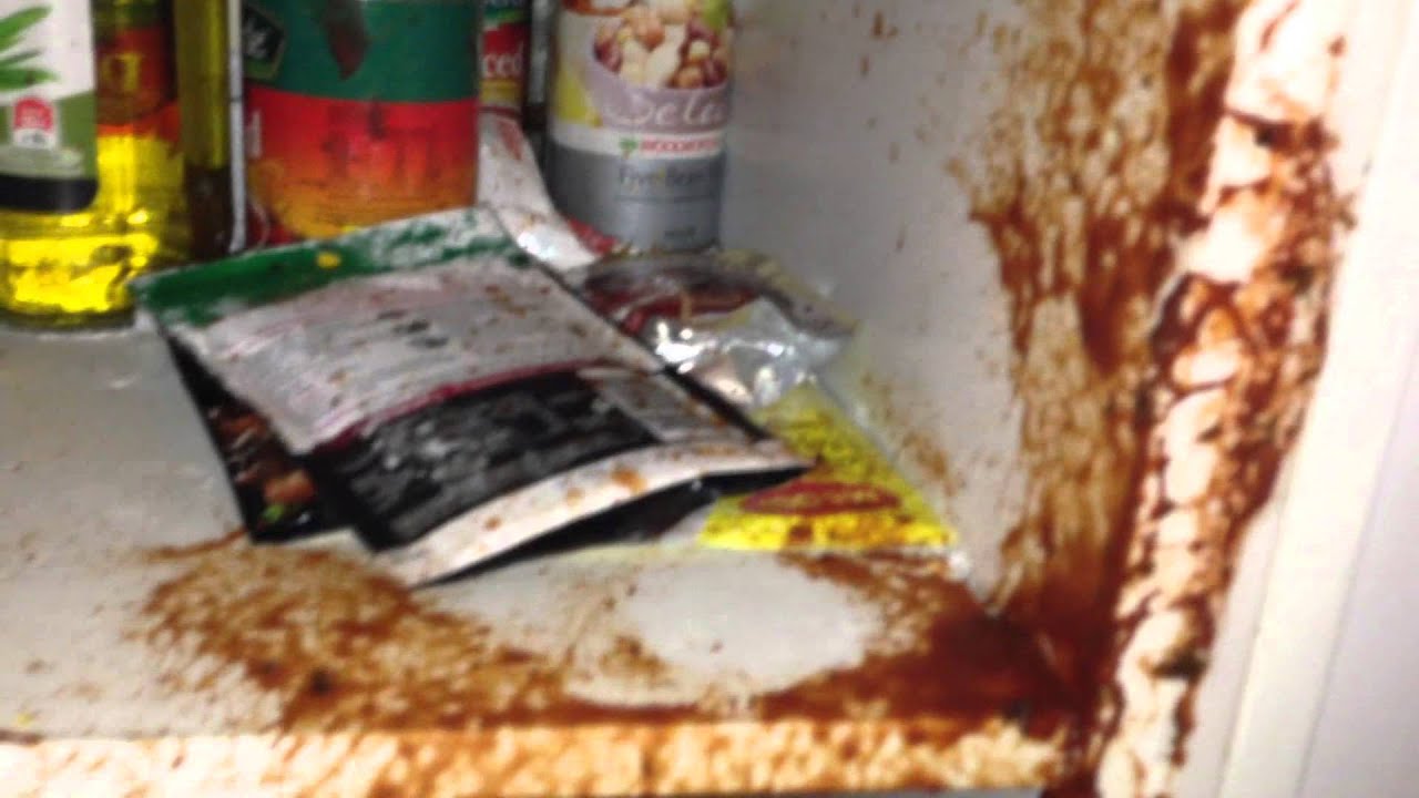Sauce Explosion Inside Food Cupboard, WTF? - YouTube