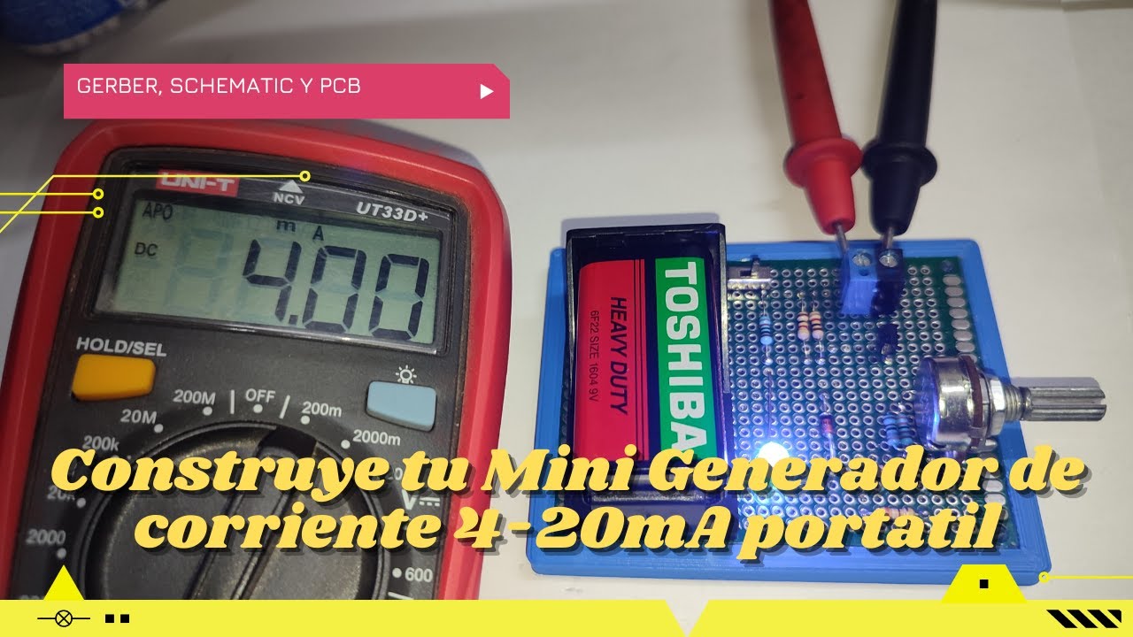 ⚡ Construye tu Mini Generador de corriente 4-20mA portatil a Bateria ...