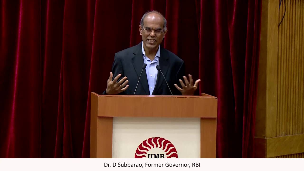 Dr D Subbarao in conversation with P. Chidambaram at IIM Bangalore ...
