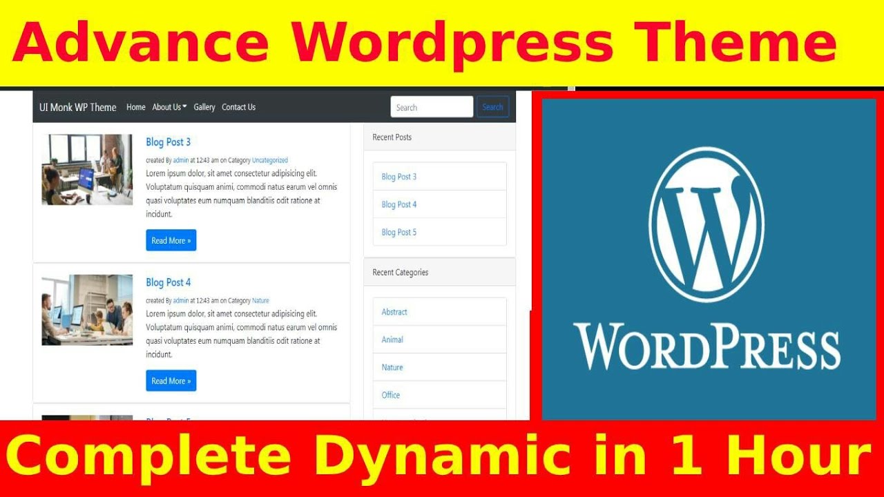 Create Advance WordPress Theme from scratch - Source Code - YouTube