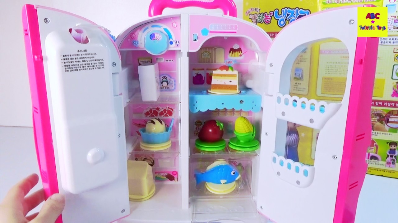 Kongsuni Talking Refrigerator Fridge toys 콩순이 장난감 말하는 냉장고 세요 노래 소꿉놀이 ...